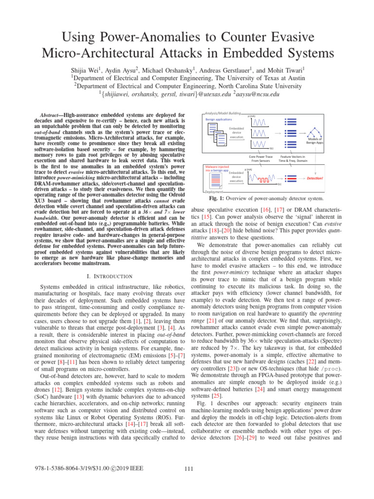 Using Power-Anomalies To Counter Evasive Micro-Architectural Attacks in ...