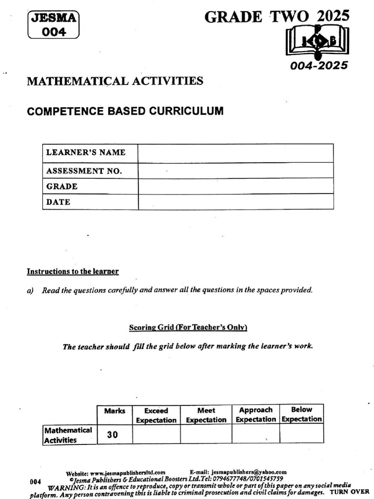 Grade 2 004 Jesma All Subjects PDF | PDF