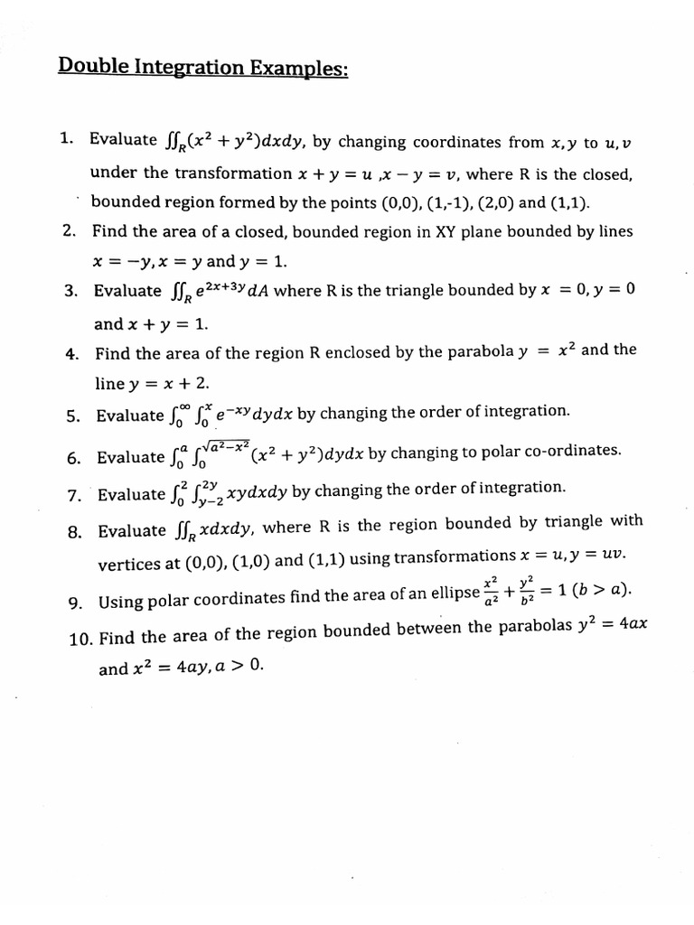 Maths - Assignment-Multiple Integrals | PDF