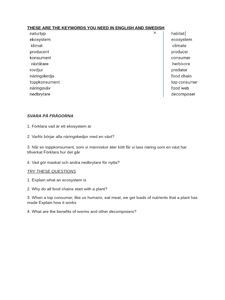 Keywords and Trial Questions | PDF
