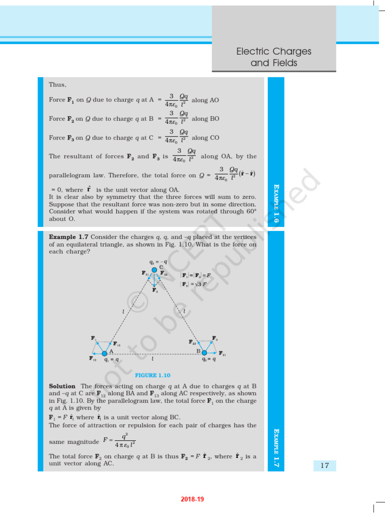 Ncert Electrostatics 1 17 Pdf