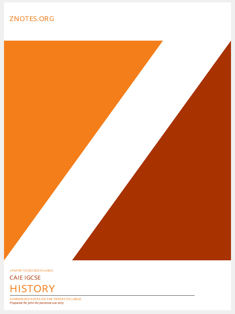 CAIE-IGCSE-History - Core Content (B) - The 20th Century | PDF | Treaty ...