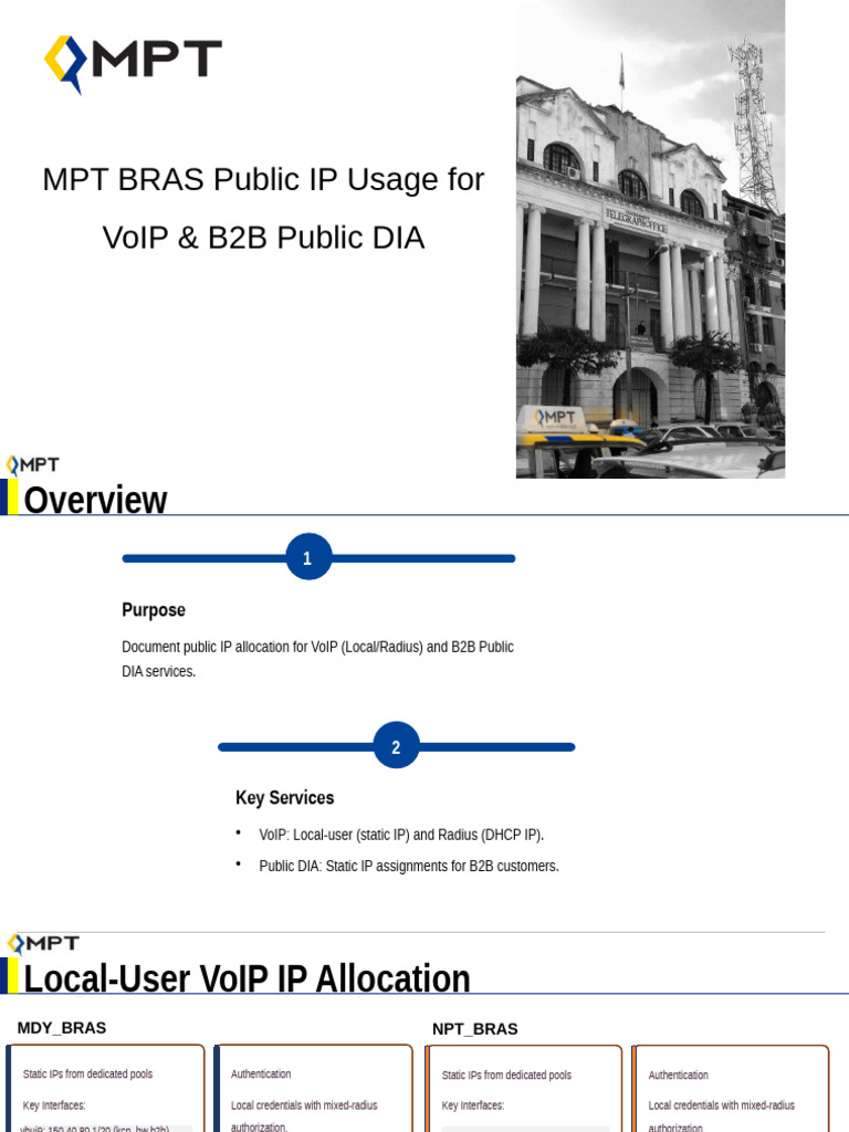 MPT BRAS Public IP Pool For VoIP & B2B - Public - 17july2025 - 1 | PDF ...