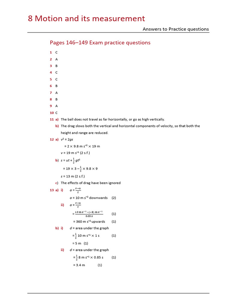 8 Motion and Its Elements | PDF | Mechanics | Motion (Physics)