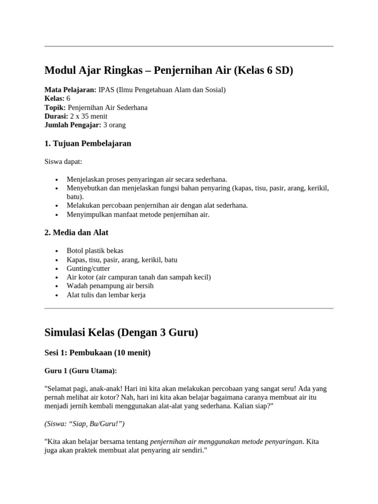 Modul Ajar Ringkas-1 | PDF