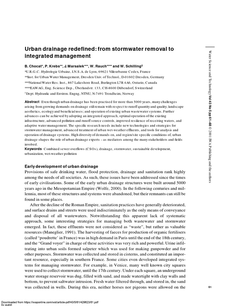 Urban Drainage Redefined From Stormwater | PDF | Water Pollution ...