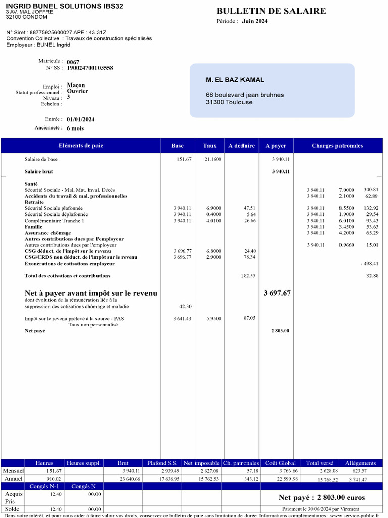 Fiche de Juin | PDF
