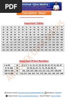 Calculation Sheet | PDF