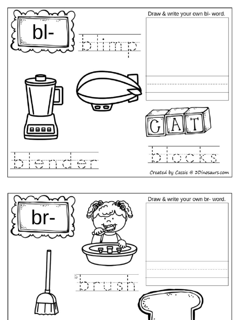 Blends Coloring Pages PDF | PDF