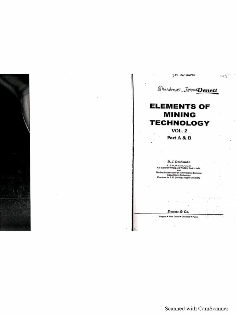 Vol 2-Elements of Mining Technology | PDF