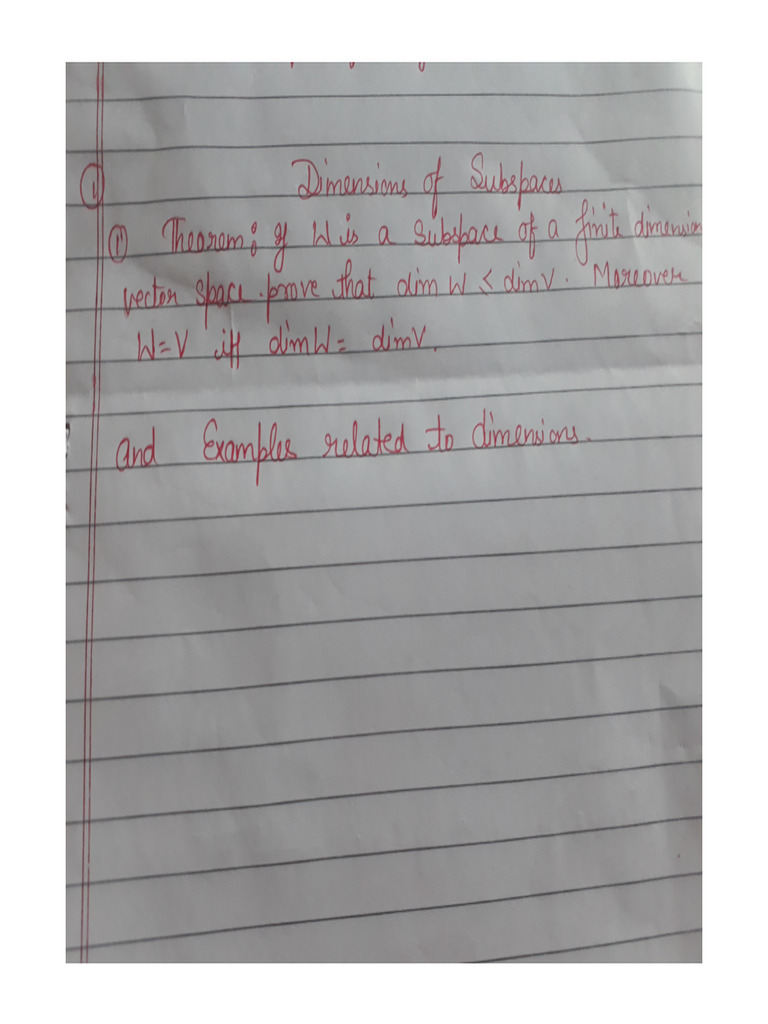 Basis and Dimension Book Image | PDF