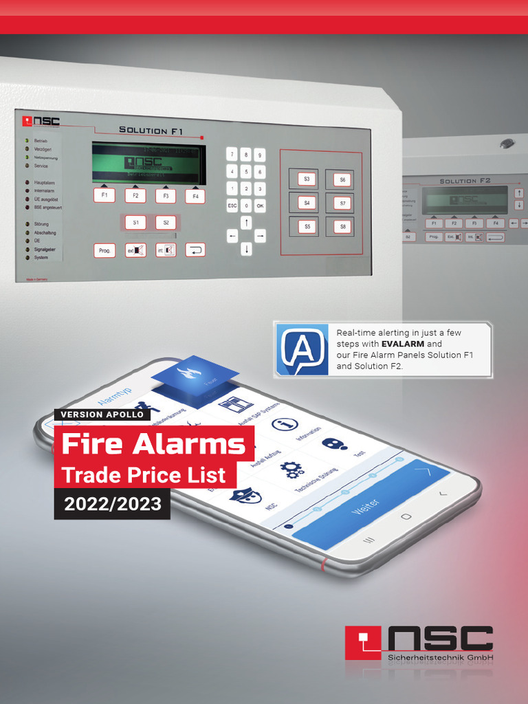 EVALARM Fire Alarm Solutions Guide | PDF | Power Supply | Mains Electricity