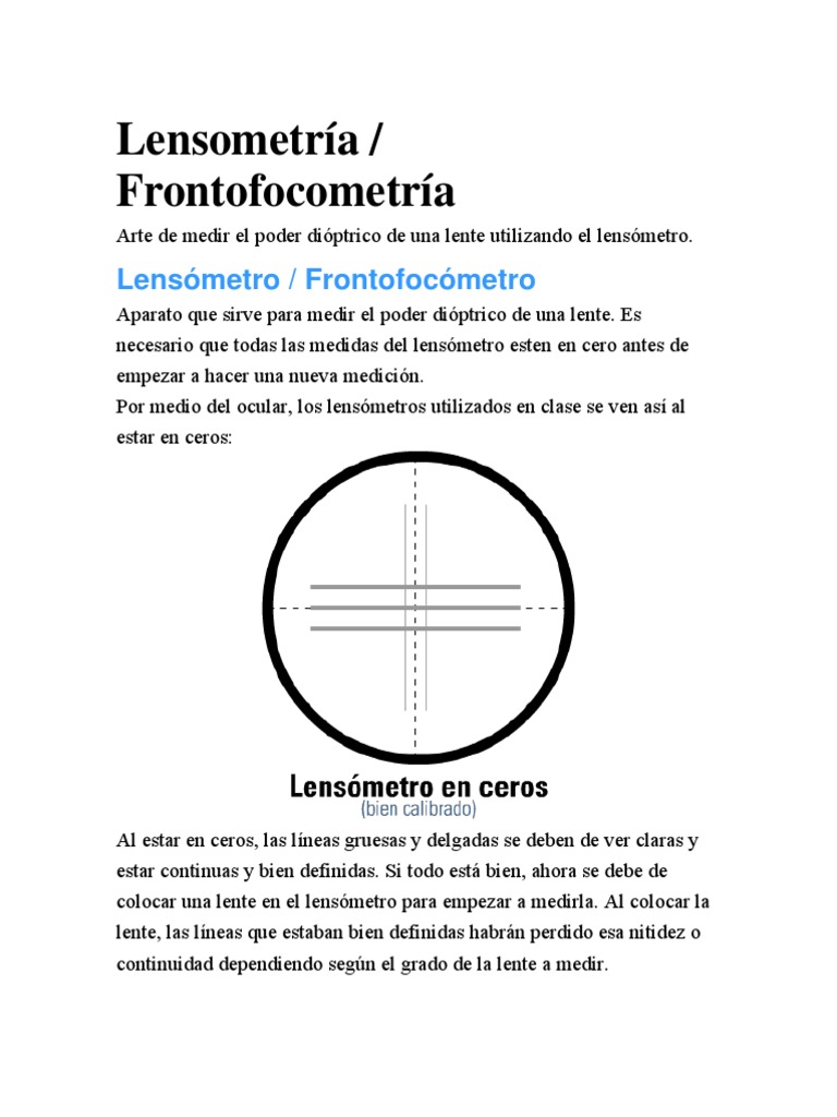 Lensometría | PDF | Sustracción | Enseñanza de matemática