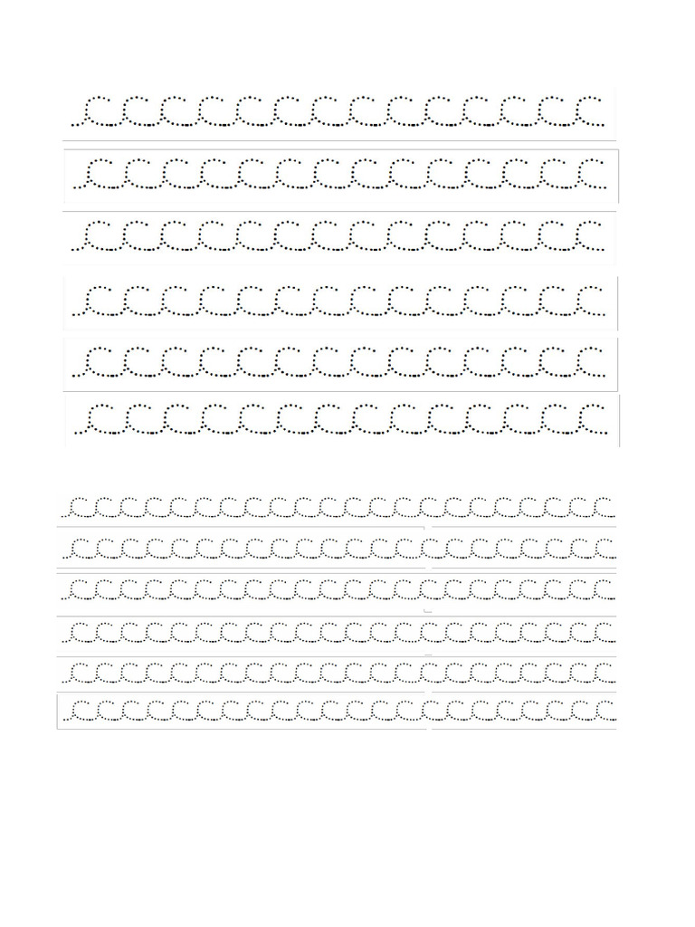 Base Letra C - Letra Cursiva | PDF