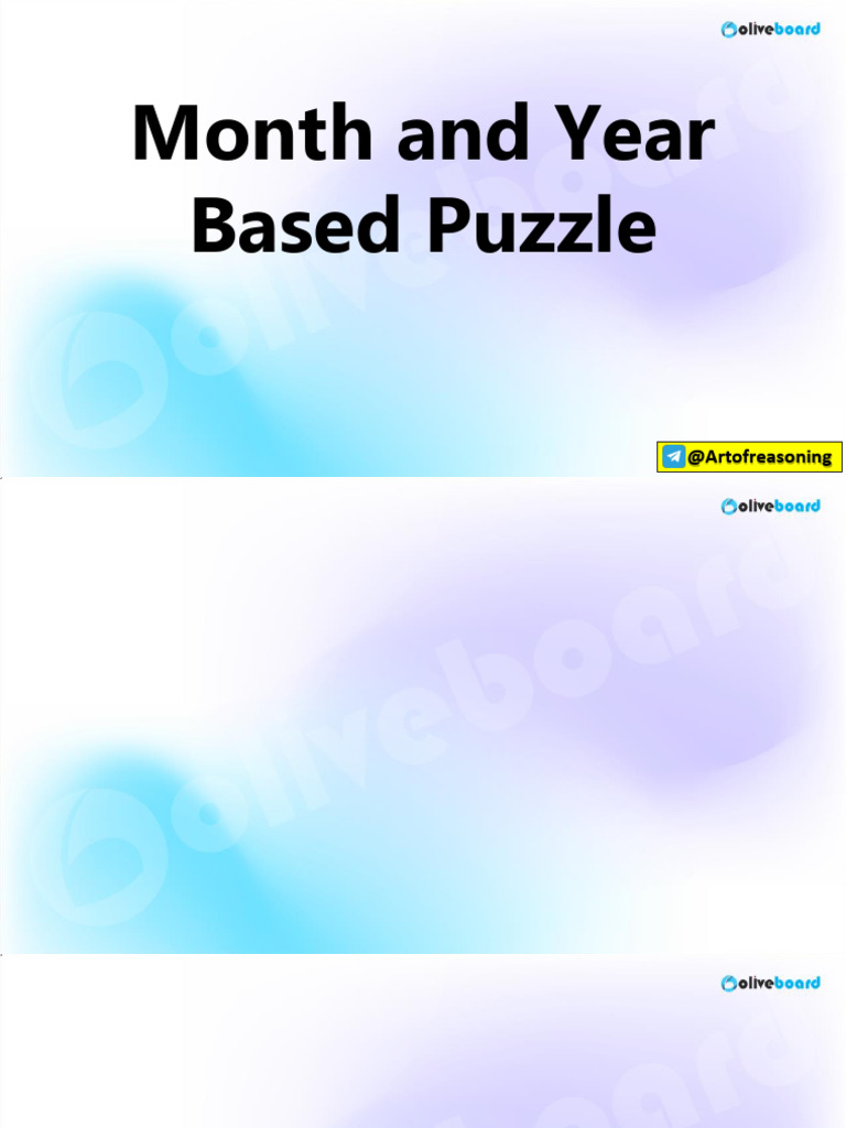 Month and Year Based Puzzle | PDF | Tropical Fruit | Fruit