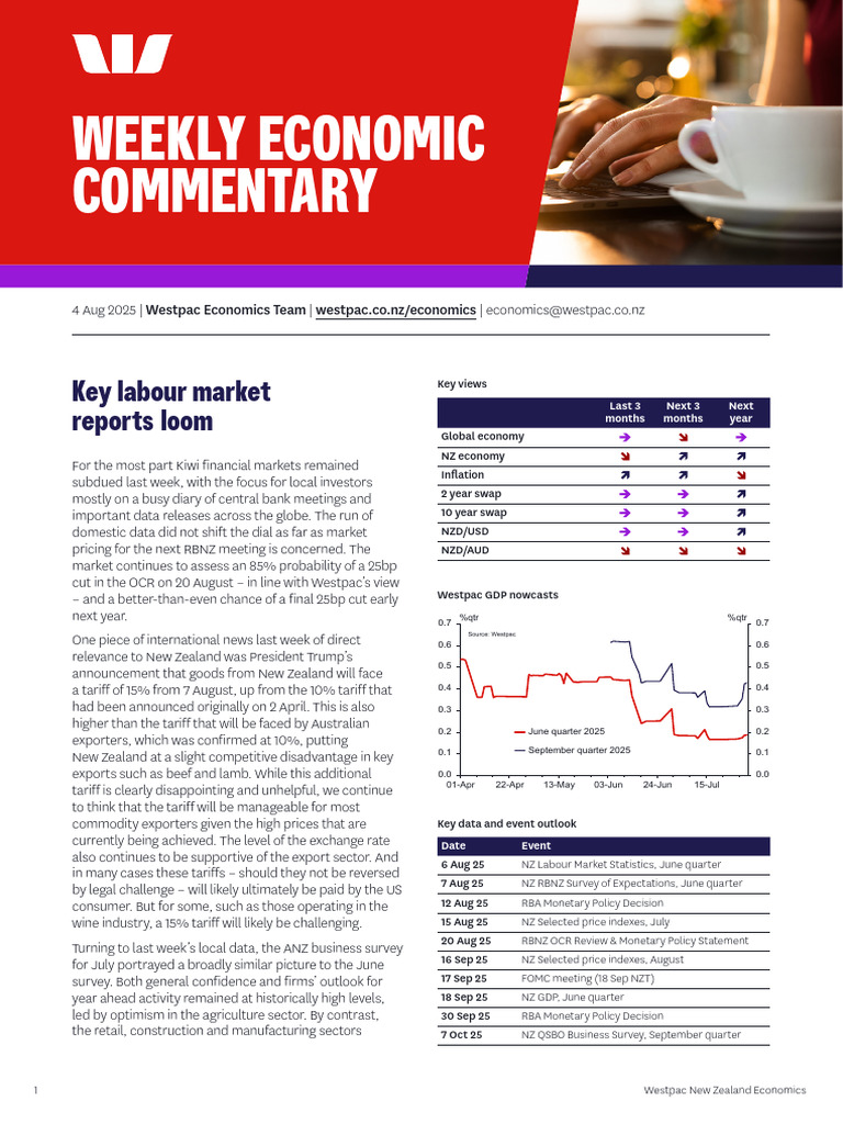 Weekly-Commentary 040825 Report 04aug25 | PDF | Inflation | Unemployment