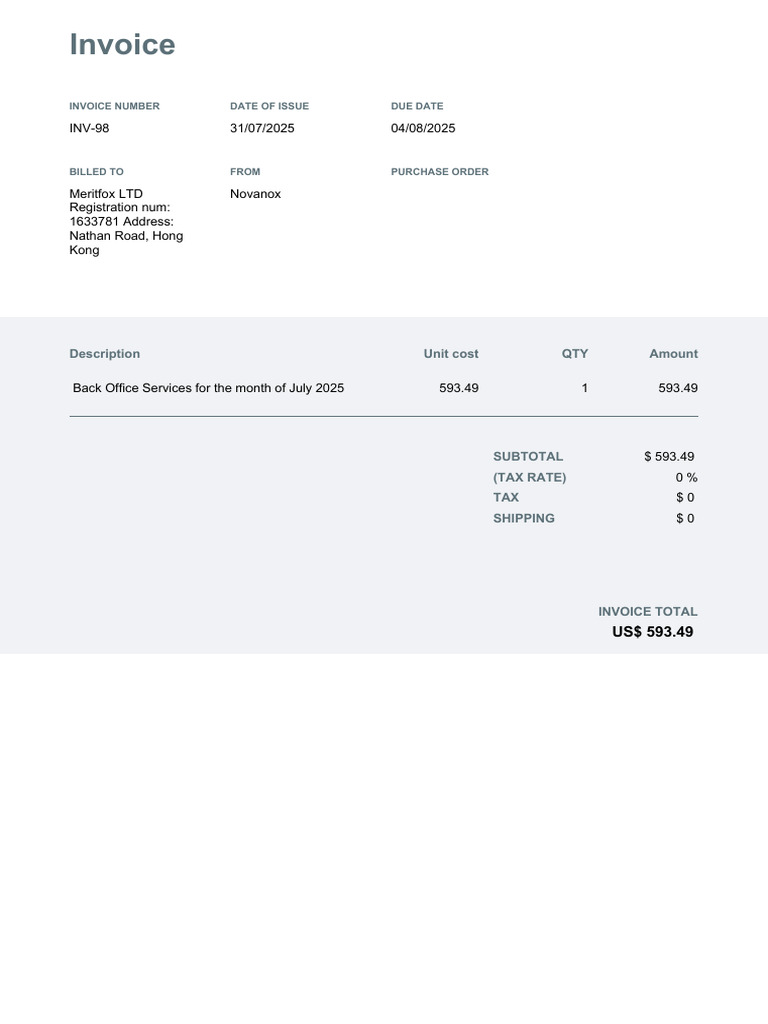 Invoice | PDF