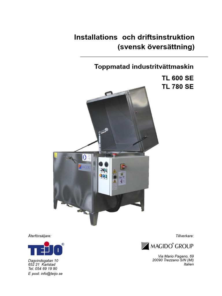 TL 600 780 150428 SV Manual | PDF