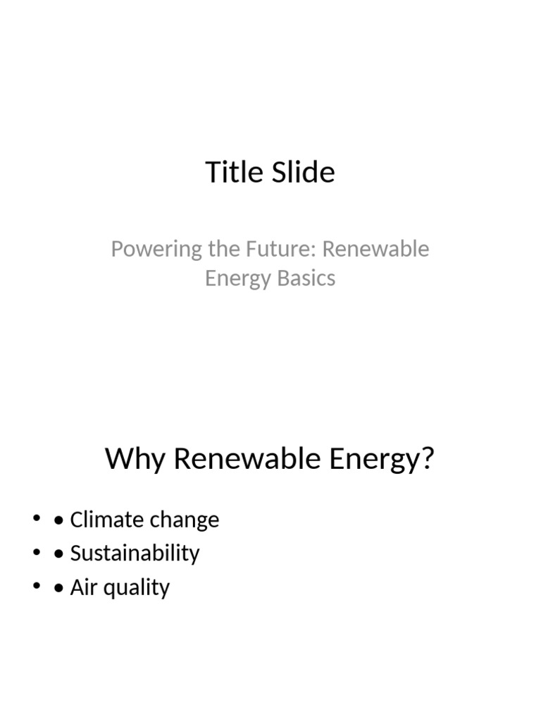 Introduction To Renewable Energy | PDF