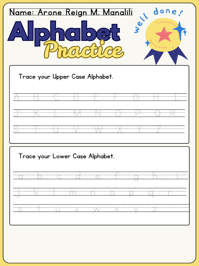 Alphabet Practice (On-Going Edit) 20250804 183604 0000 | PDF | Printing ...