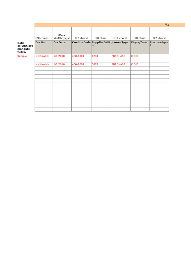 Import AP Debit Note | PDF