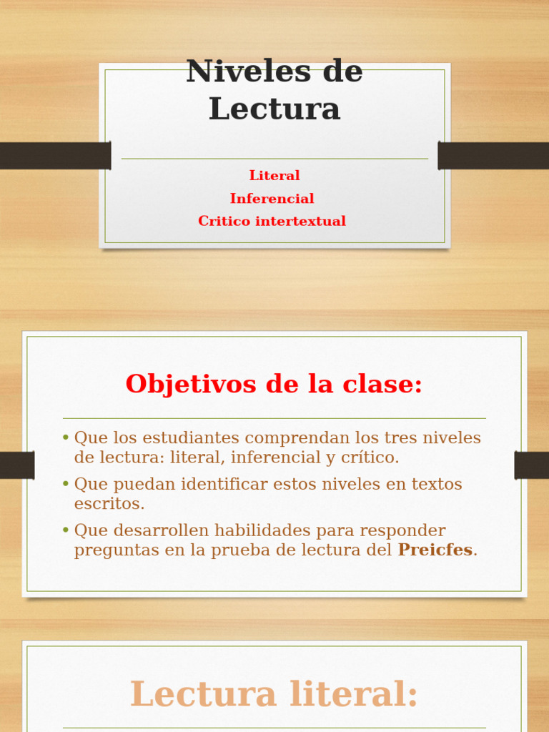 Niveles de Lectura | PDF | Cognición | Comunicación humana