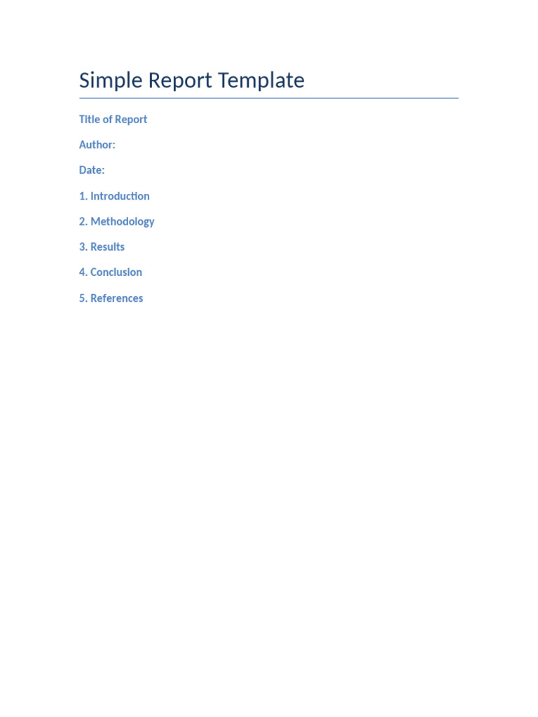 Simple Report Template | PDF