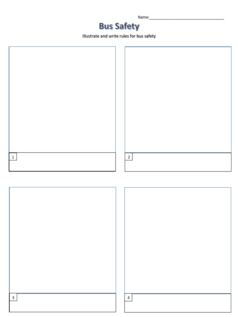 Bus Safety Write-Up W:sheet | PDF