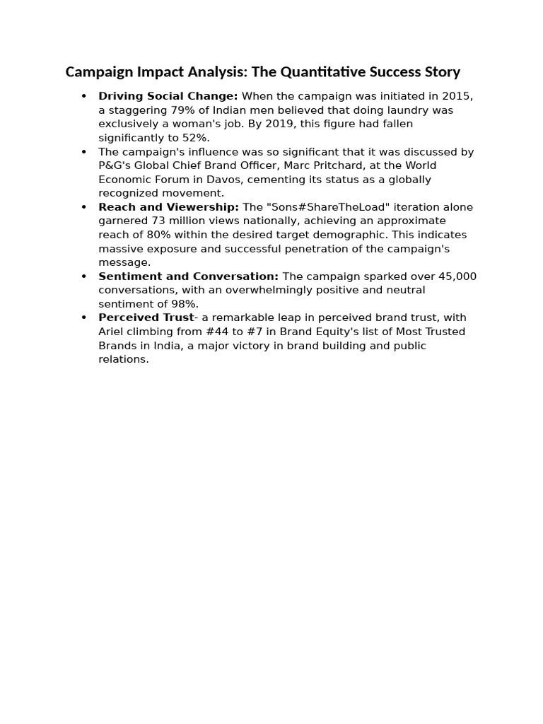 Campaign Impact Analysis | PDF | Brand | Economies