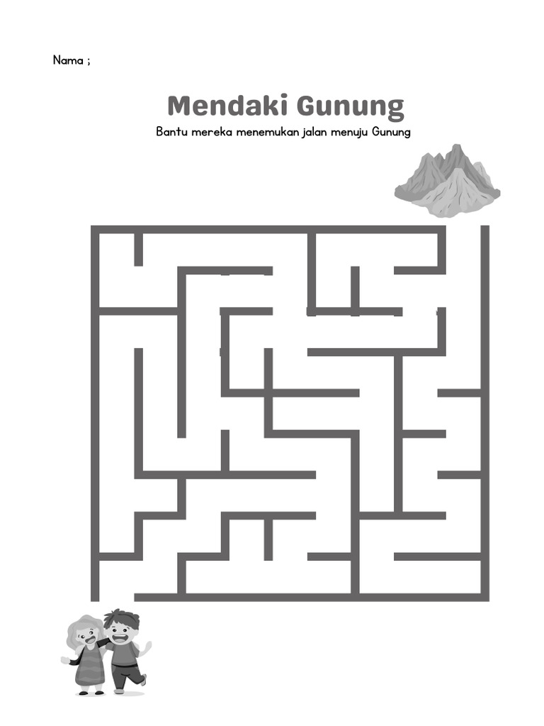 Worksheet Mencari Jalan Ke Gunung | PDF