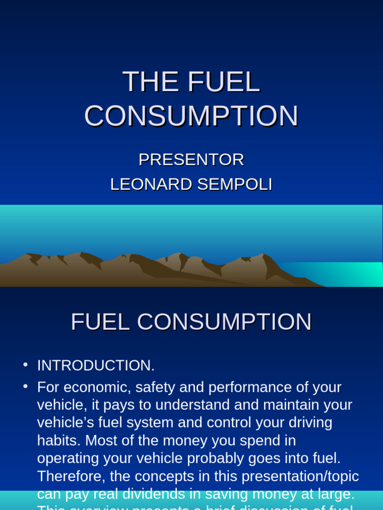 Understanding Fuel Consumption Factors | PDF | Fuel Injection | Carburetor