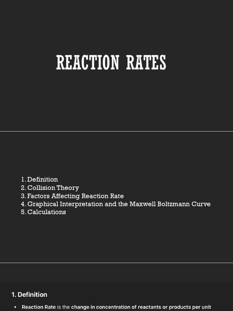 Understanding Reaction Rates and Factors | PDF