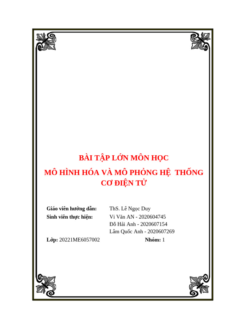 BTL MHH Nhom 1 | PDF