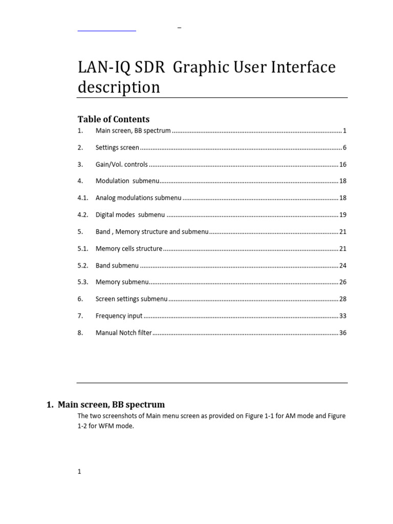 LAN-IQ SDR GUI Overview and Settings | PDF | Menu (Computing ...