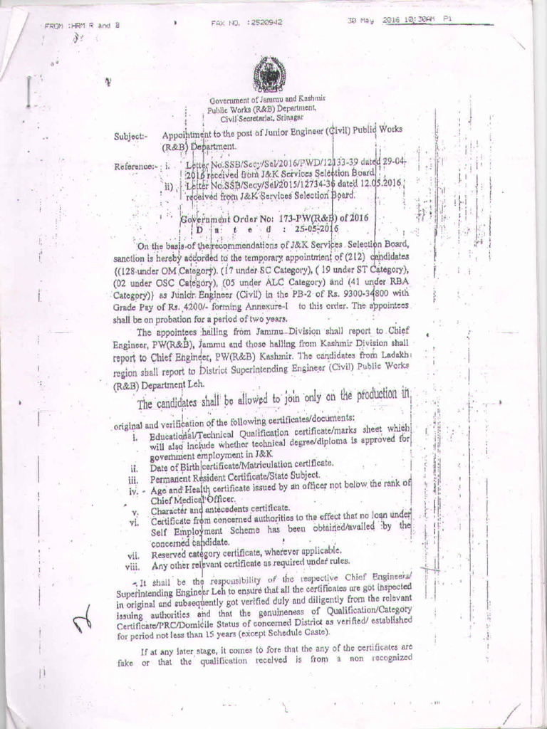 1 - Appointment Order | PDF