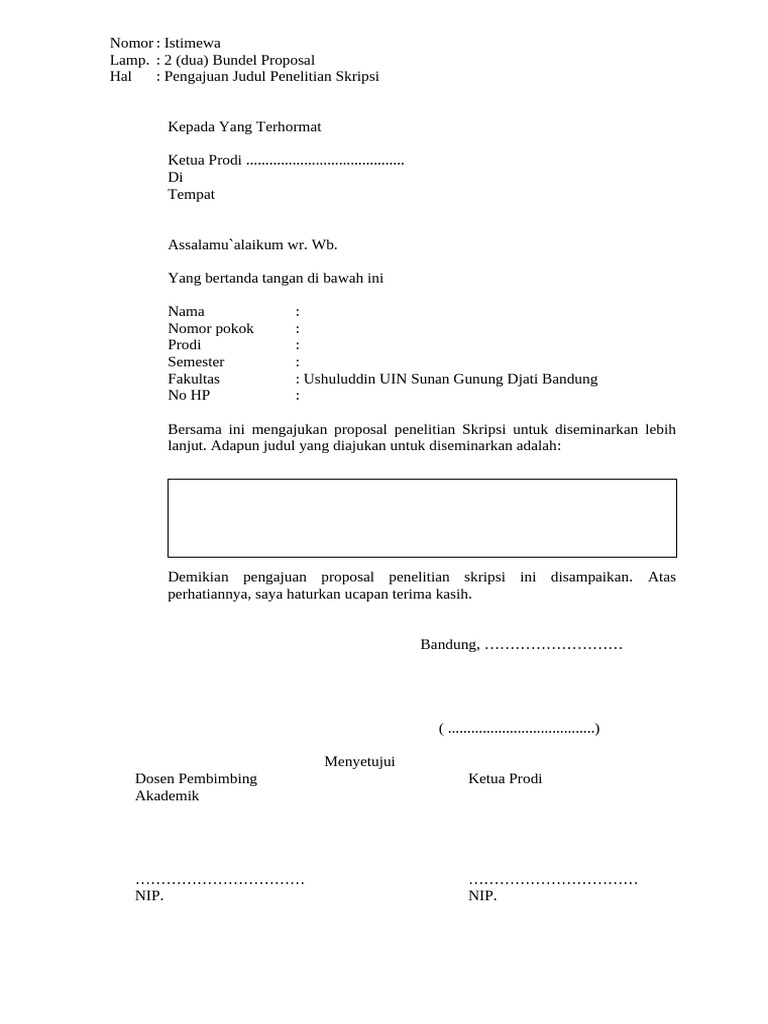 Formulir Pengajuan Judul Proposed Lab | PDF