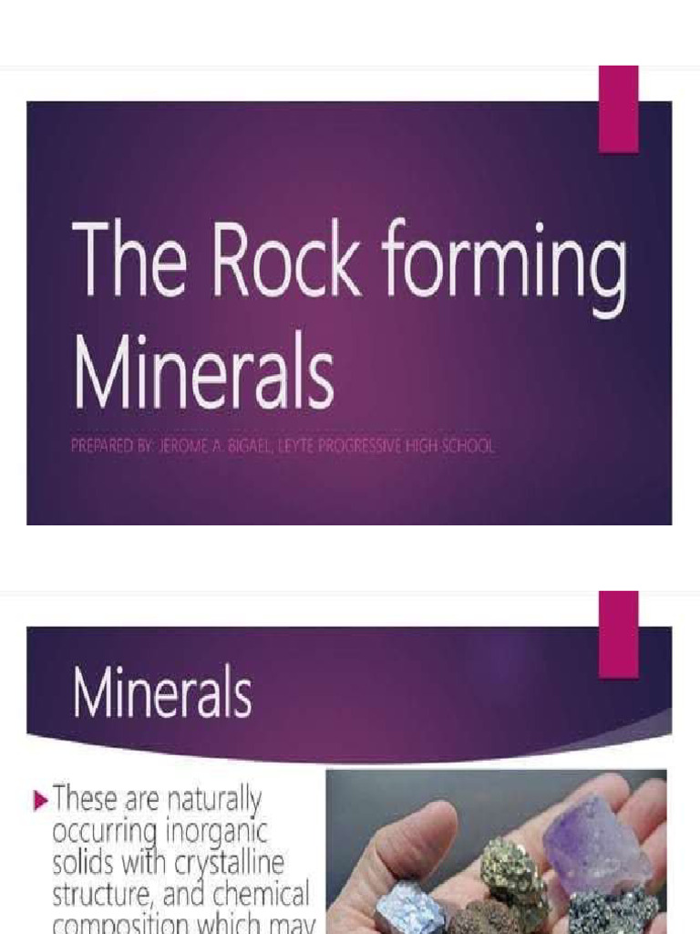 Rock Forming Minerals | PDF