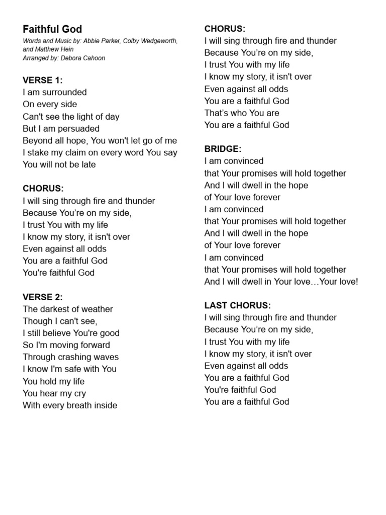 Faithful God | PDF