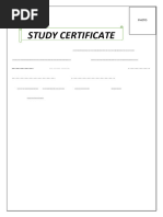 Study Certificate Format | PDF
