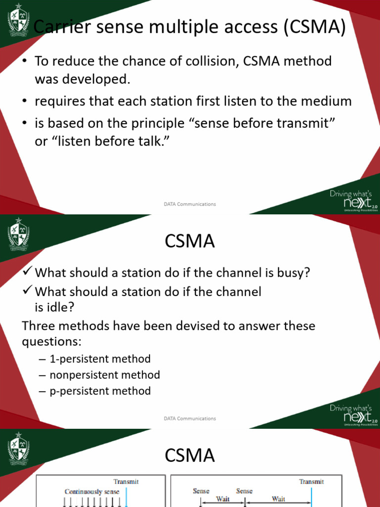 6.2 Carrier Sense Multiple Access (CSMA) | PDF | Network Protocols | Information And ...