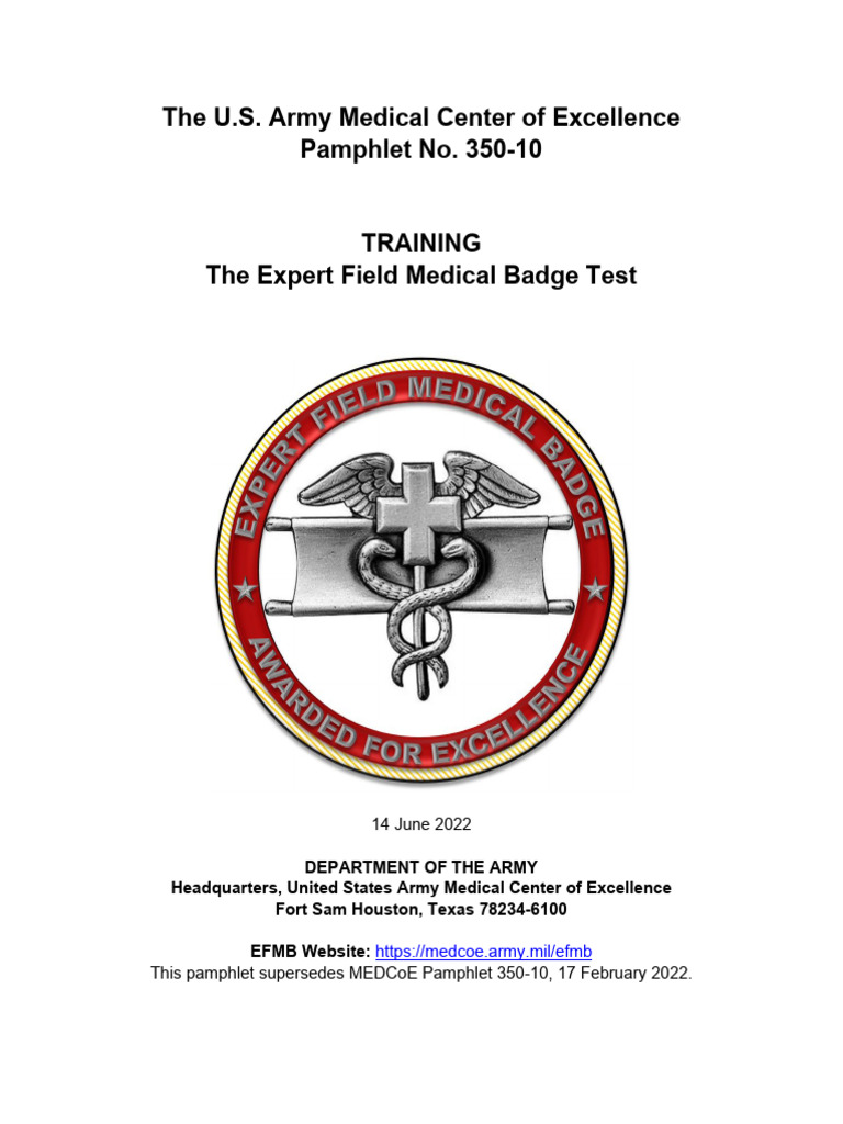 Expert Field Medical Badge Guide | PDF | Warrant Officer (United States)
