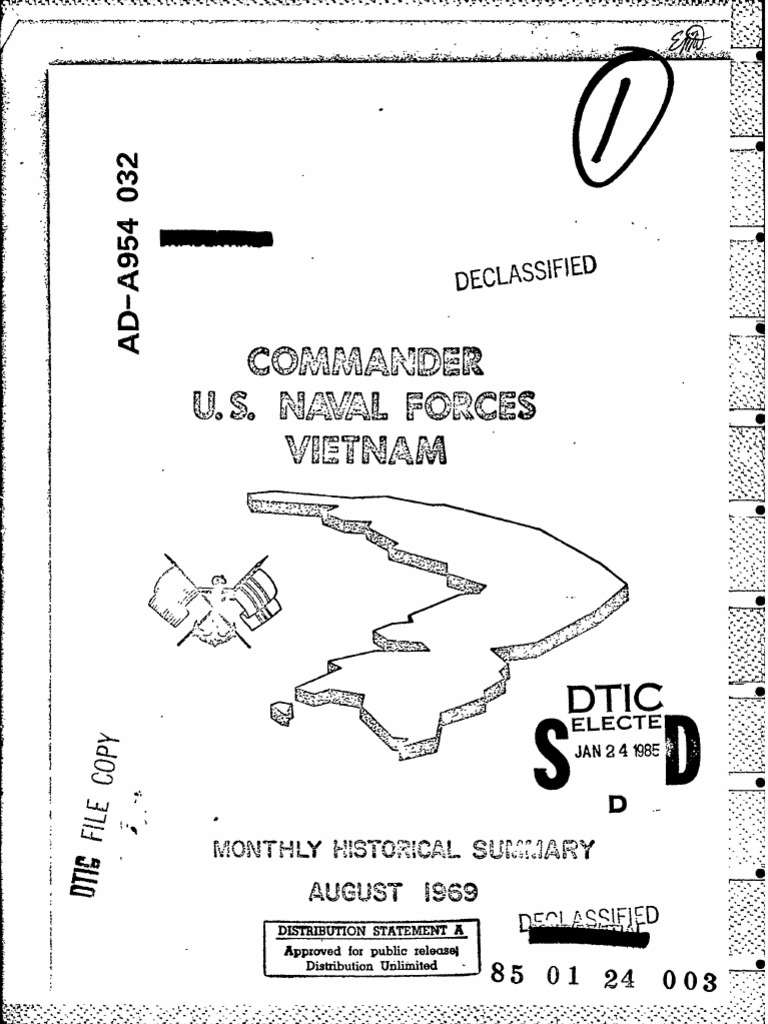U.S. Naval Forces Vietnam Monthly Historical Summary Aug 1969 | PDF ...