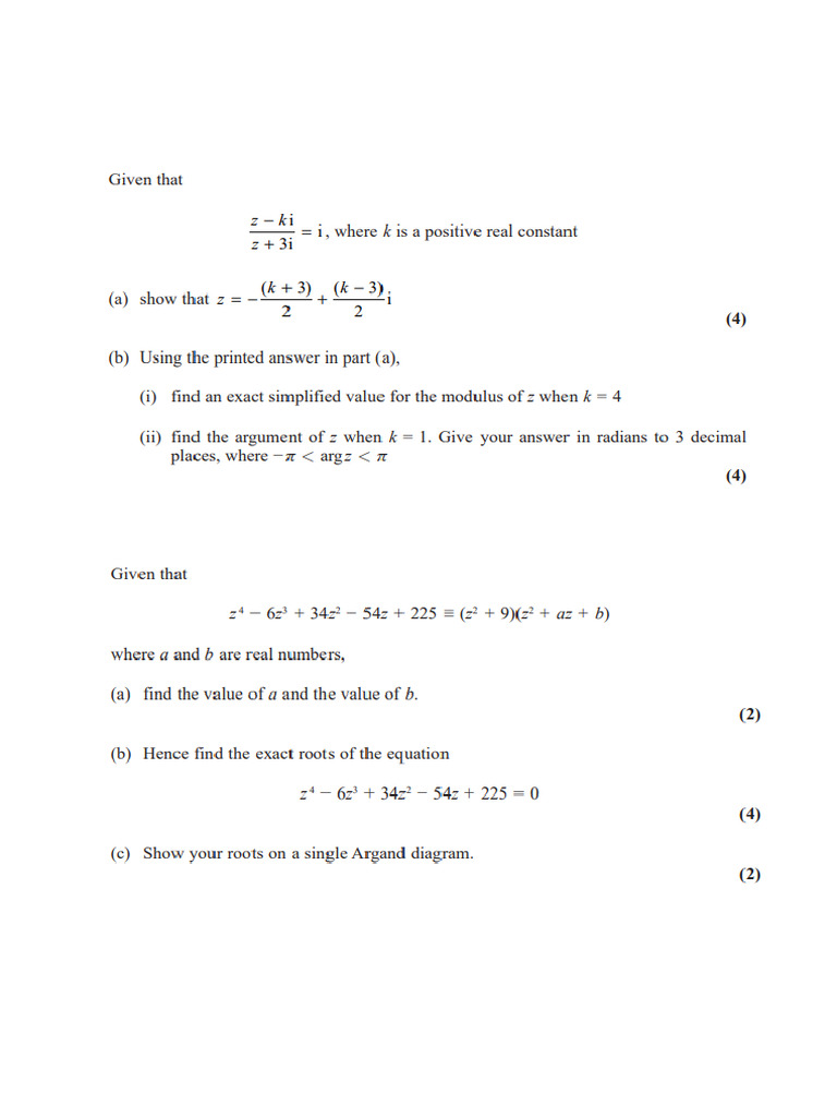 Tes Core Pure 1 Paper | PDF