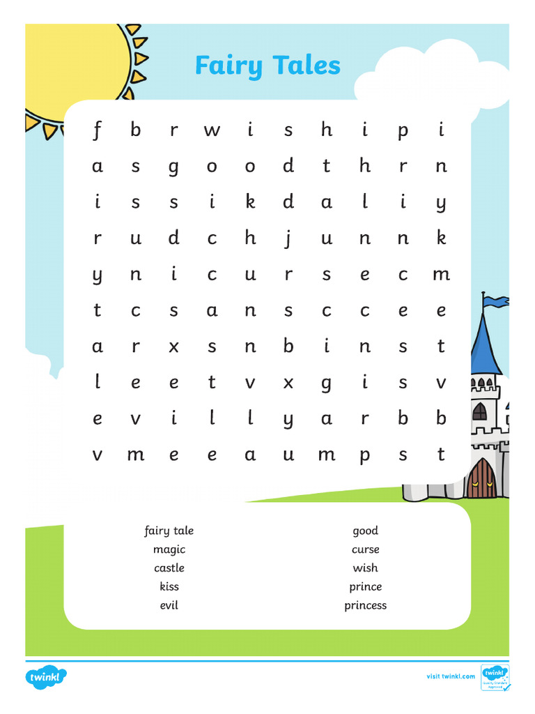 T L 4071 Fairy Tale Word Search Ver 1 | PDF