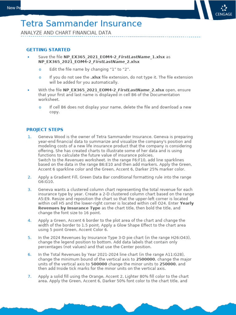 Instructions NP EX365 2021 EOM4-2 | PDF | Chart | Microsoft Excel