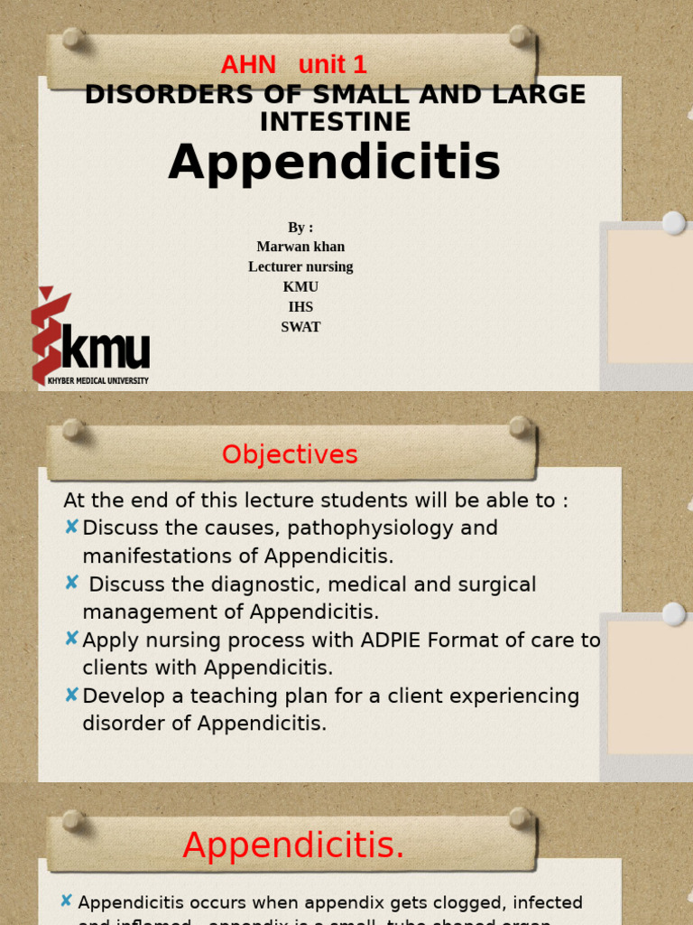 Teaching Plan for Appendicitis Care | PDF | Medical Specialties ...