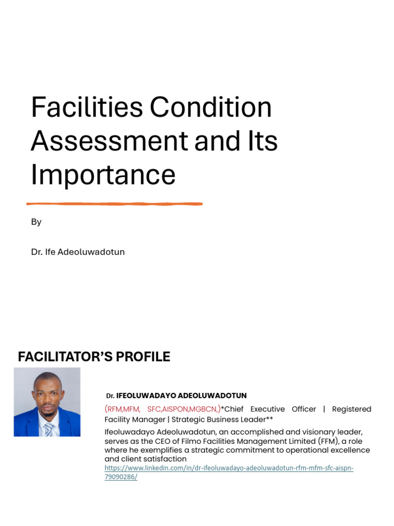 Facility Assesment System | PDF | Building Information Modeling