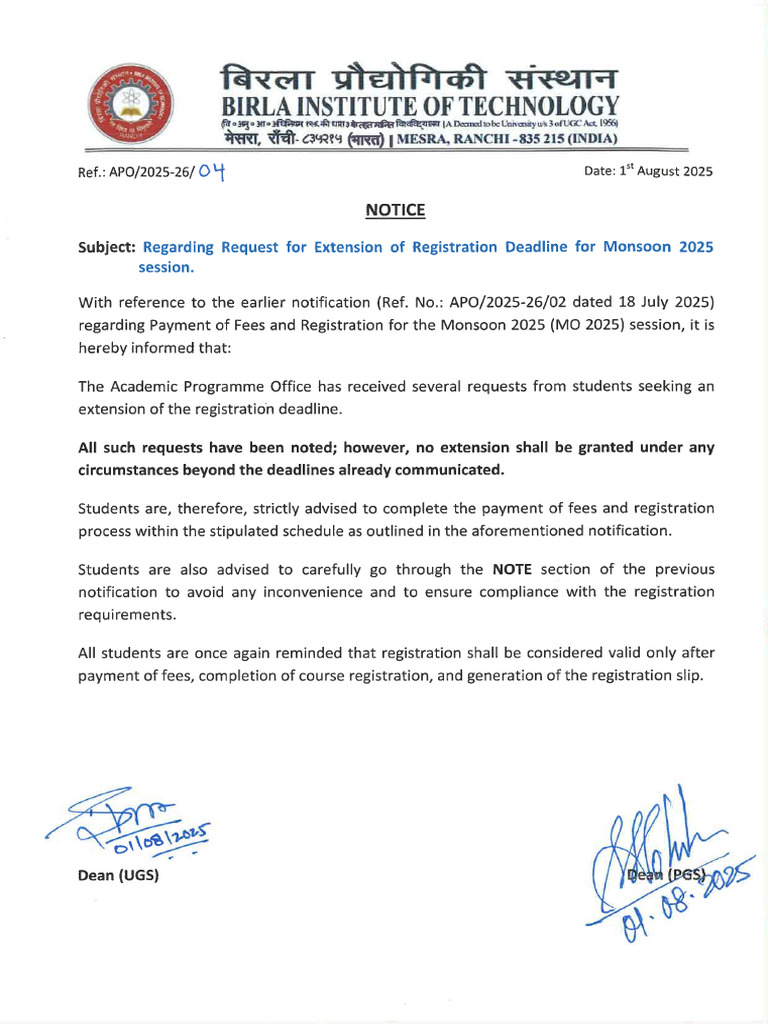 Regarding Request For Extension | PDF