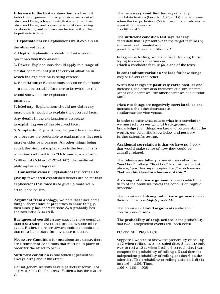 Soc - Sci Finals Reviewer | PDF | Argument | Occam's Razor