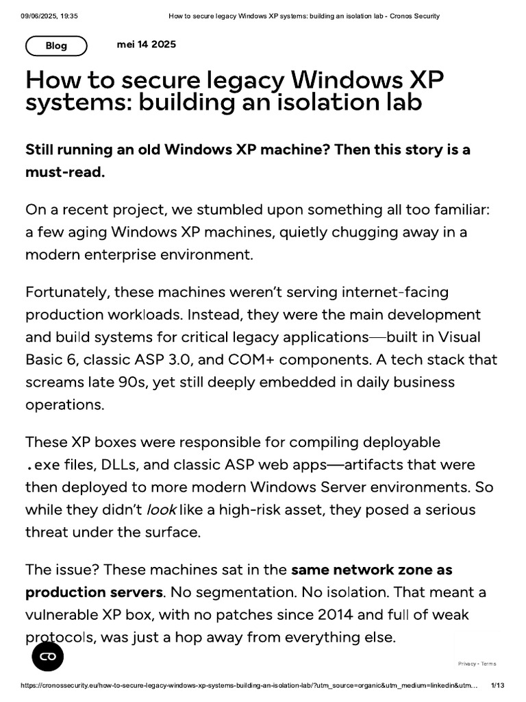 Windows XP Legacy Support Guide | PDF